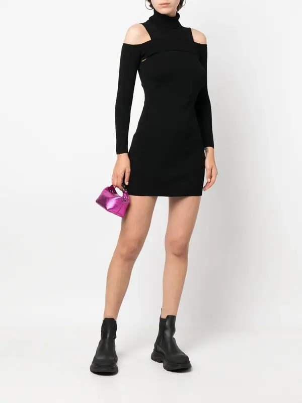 Costume National Cut-out Knit Mini Dress