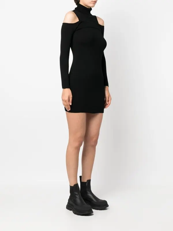 Costume National Cut-out Knit Mini Dress