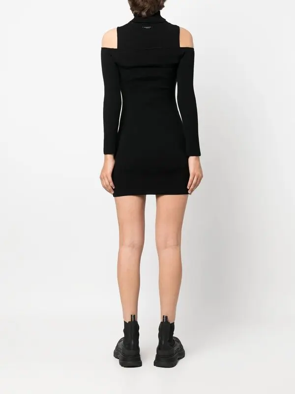 Costume National Cut-out Knit Mini Dress