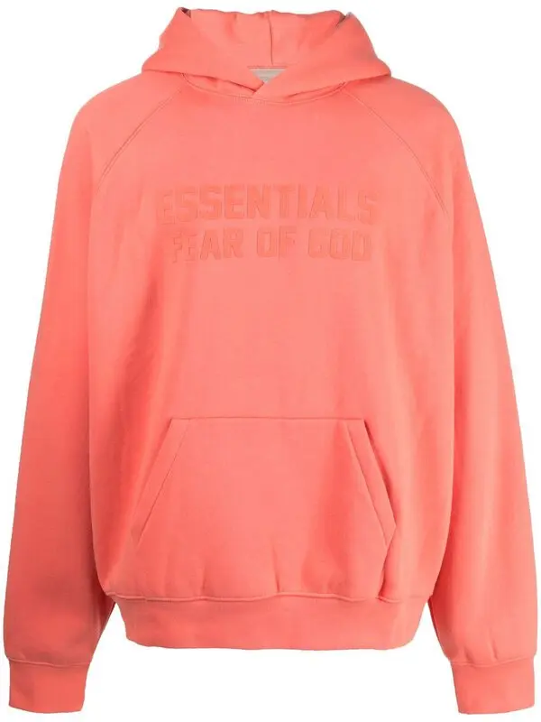 Fear Of God Logo-print Cotton Hoodie - Pink