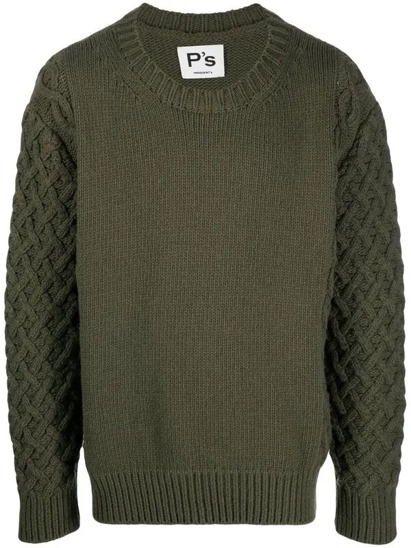 PRESIDENT’S President's Cable-knit Crew Neck Jumper