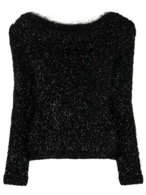 Alberta Ferretti Long-sleeve Knitted Jumper - Black