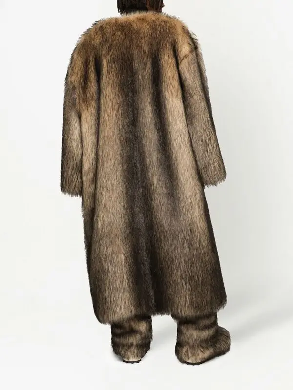 Dolce & Gabbana Single-breasted Faux-fur Coat