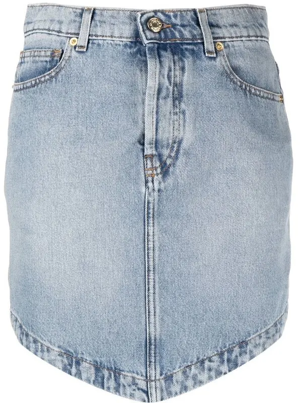 Alexandre Vauthier High-waisted Denim Skirt - Blue