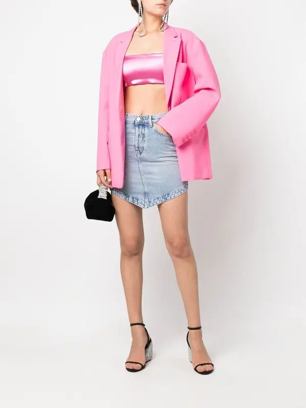 Alexandre Vauthier High-waisted Denim Skirt - Blue