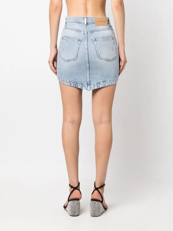 Alexandre Vauthier High-waisted Denim Skirt - Blue