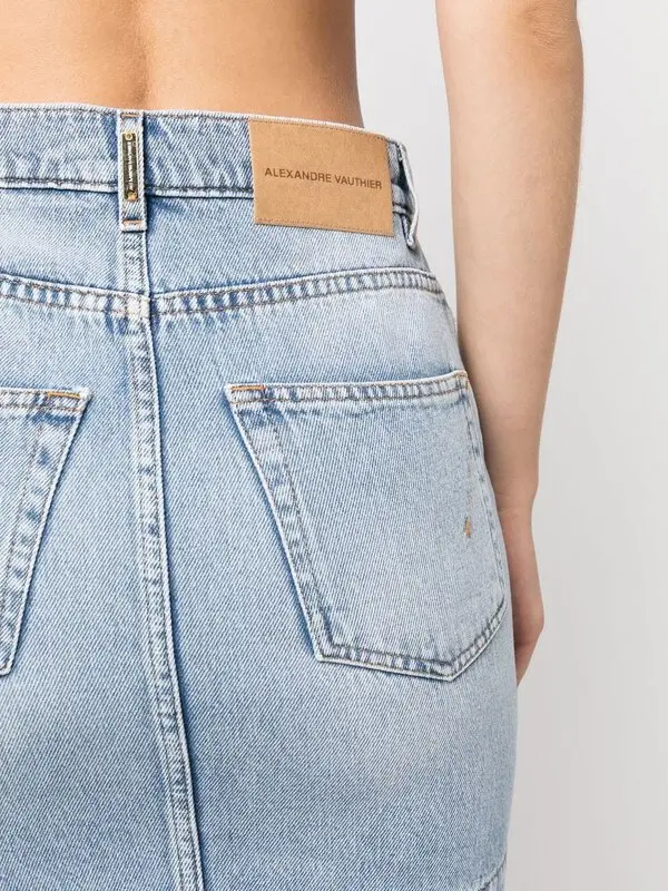 Alexandre Vauthier High-waisted Denim Skirt - Blue