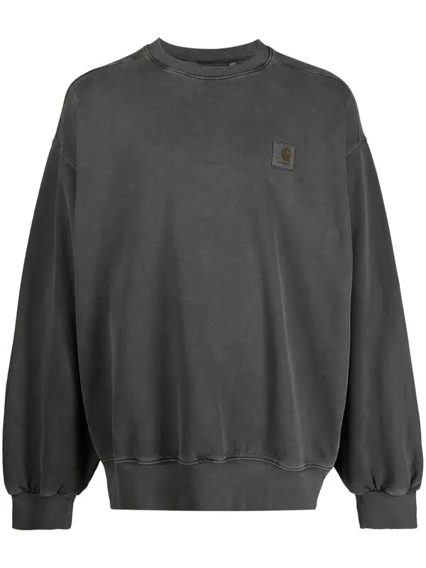 Carhartt Work In Progress Acid-wash Crew Neck Sweatshirt - Grey