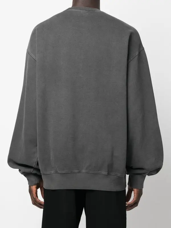 Carhartt Work In Progress Acid-wash Crew Neck Sweatshirt - Grey
