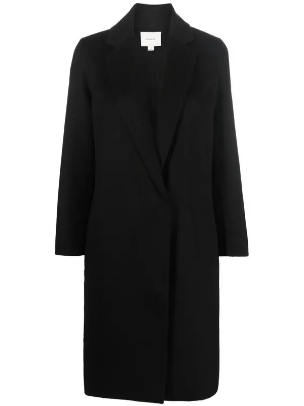 Vince Single-breasted Coat - Black