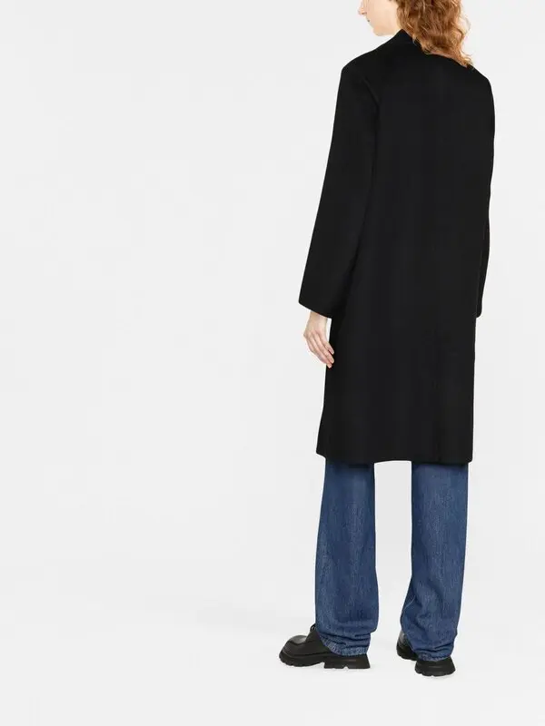 Vince Single-breasted Coat - Black