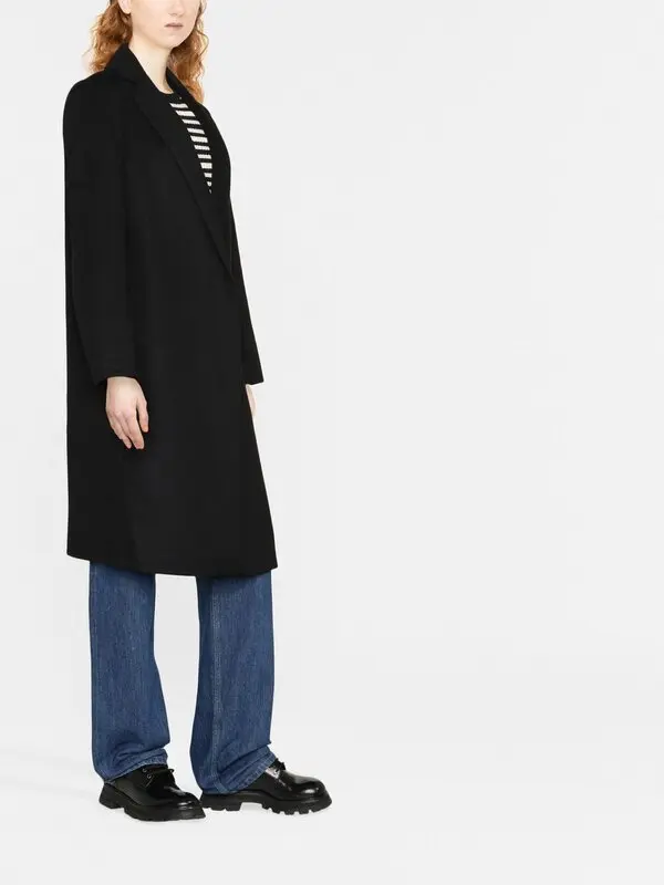 Vince Single-breasted Coat - Black