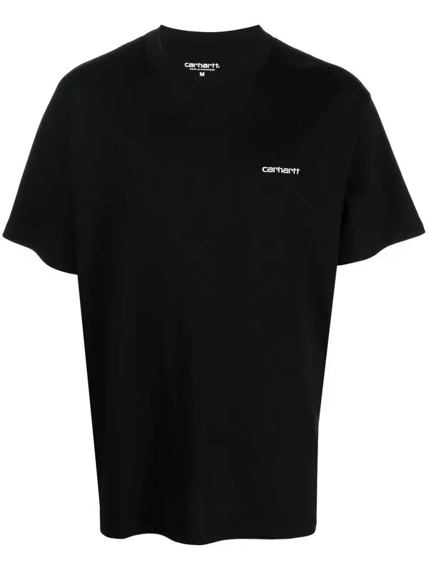 Carhartt Work In Progress Script Logo-embroidered T-shirt - Black