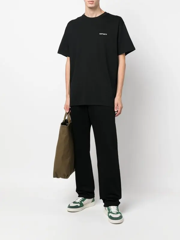 Carhartt Work In Progress Script Logo-embroidered T-shirt - Black