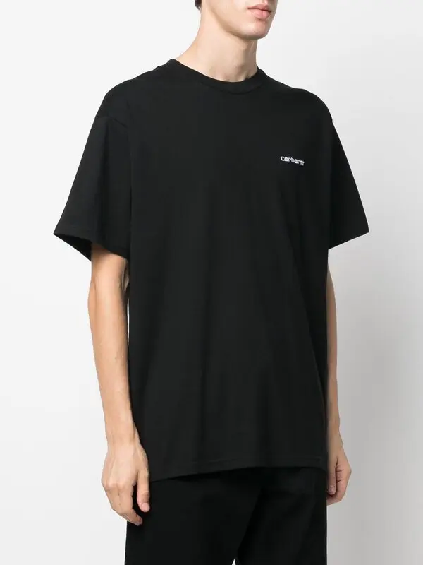 Carhartt Work In Progress Script Logo-embroidered T-shirt - Black