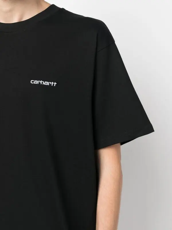 Carhartt Work In Progress Script Logo-embroidered T-shirt - Black