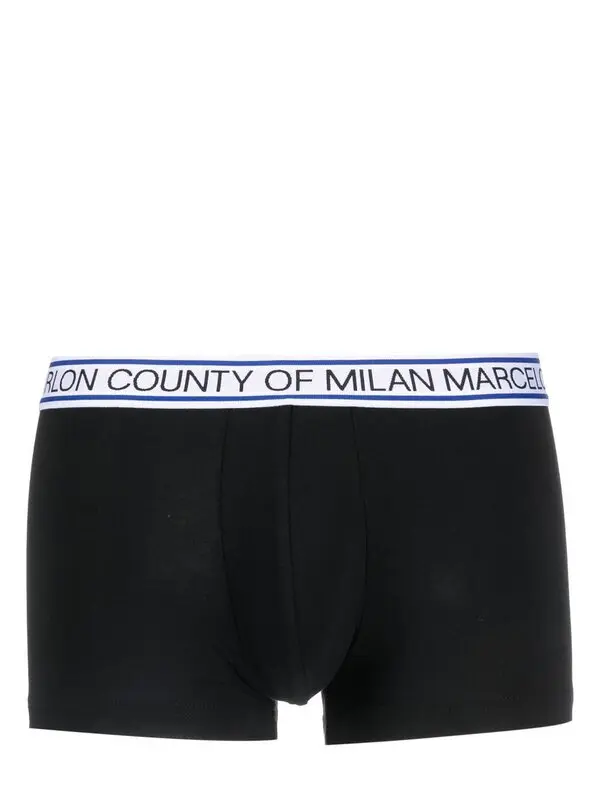 COUNTY OF MILAN Logo-waistband Boxers - Black