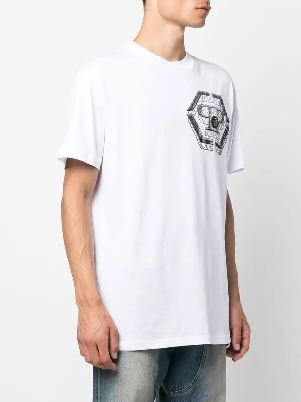 Philipp Plein Hexagon Logo Print T-shirt