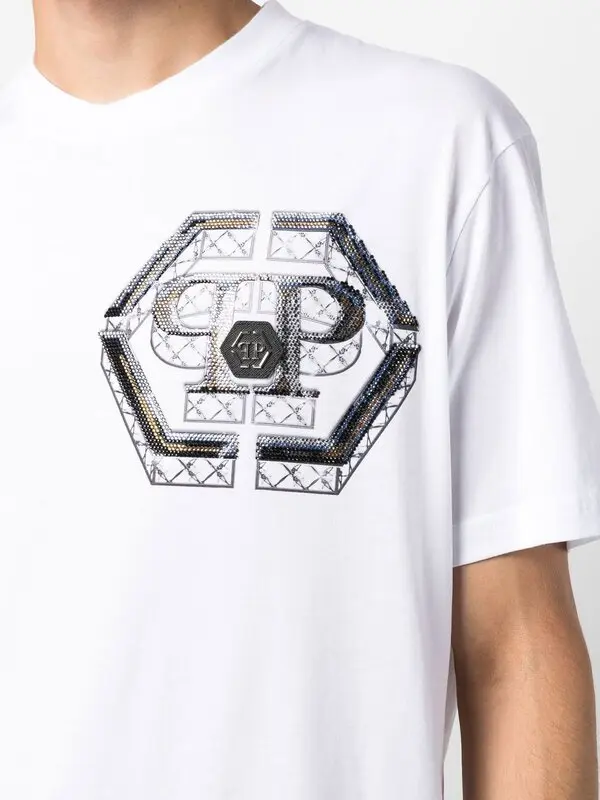 Philipp Plein Hexagon Logo Print T-shirt