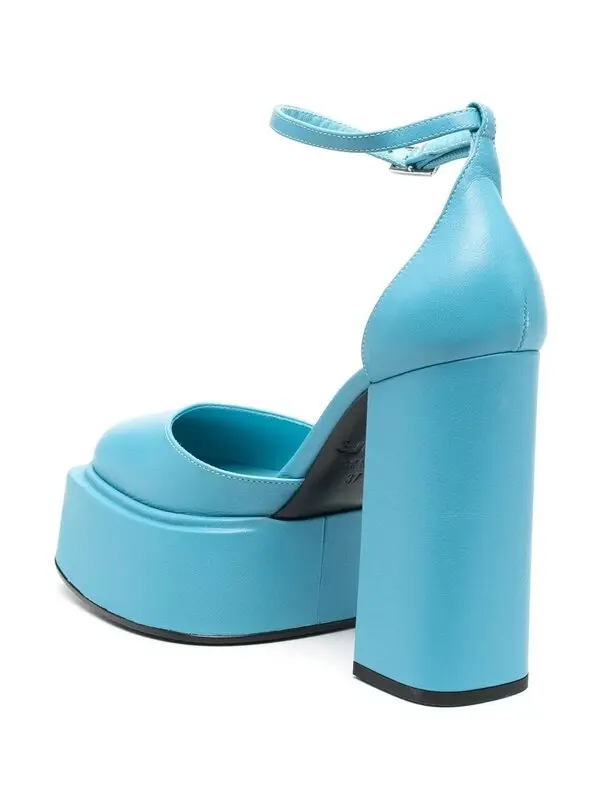 3JUIN Platform-sole 90mm Pumps - Blue