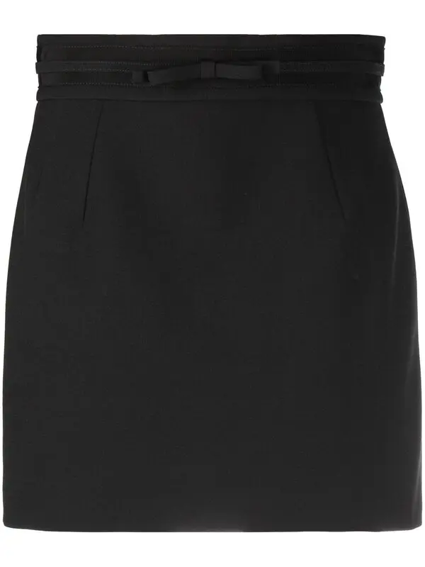 Red Valentino Bow-detail Mini Skort - Black