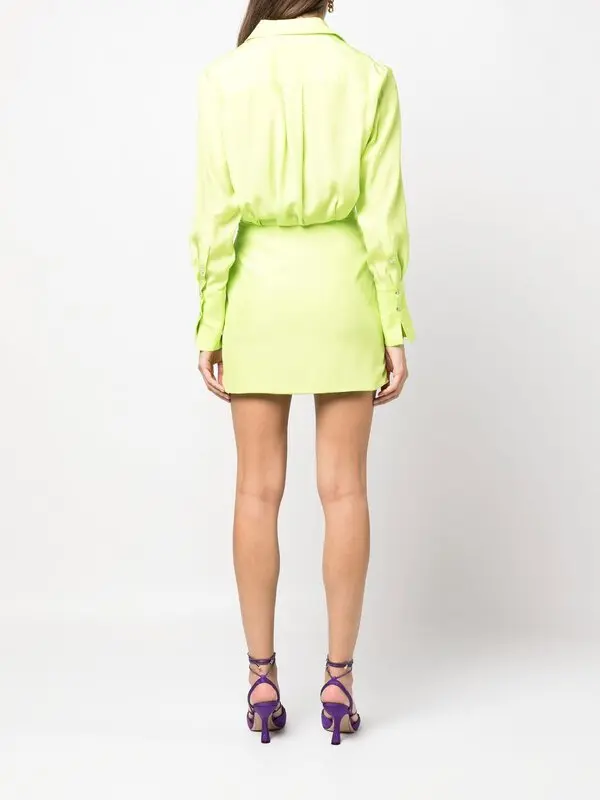 Gauge81 Silk Draped Shirt Dress