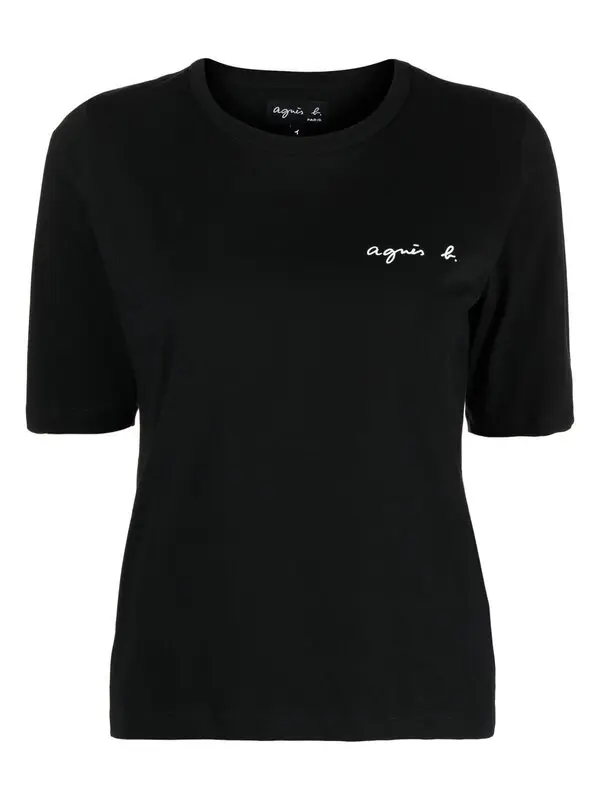 AGNES B. Logo-print Cotton T-shirt