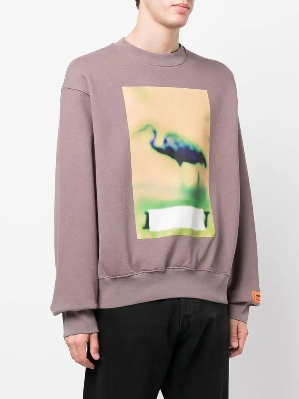 Heron Preston Graphic Print Crewneck Sweatshirt - Grey