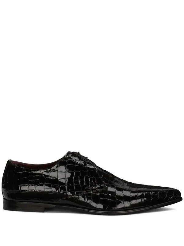 Dolce & Gabbana Crocodile-embossed Derby Shoes