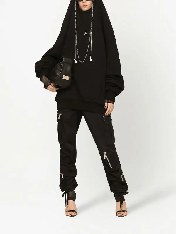 Dolce & Gabbana Logo Plaque Oversized Hoodie