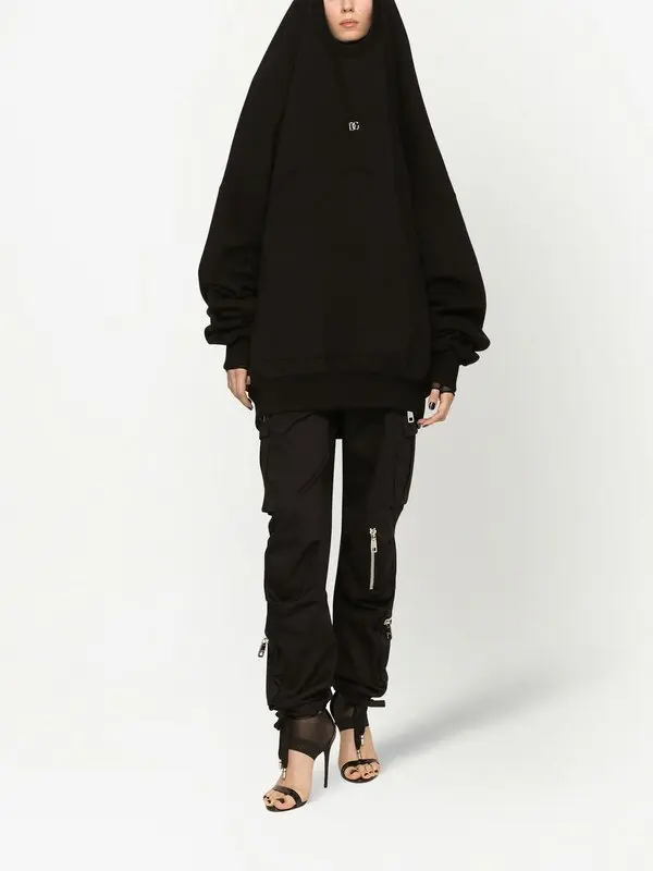 Dolce & Gabbana Logo Plaque Oversized Hoodie