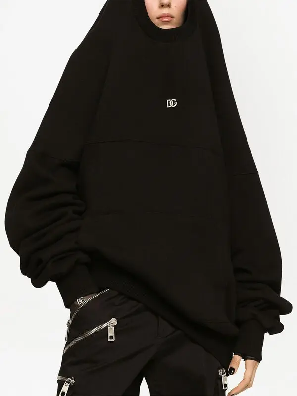 Dolce & Gabbana Logo Plaque Oversized Hoodie