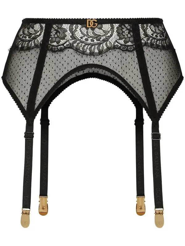 Dolce & Gabbana Lace Suspender Belt - Black