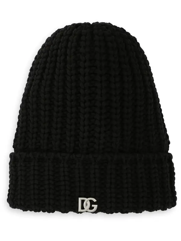 Dolce & Gabbana Dg Logo-plaque Beanie Hat