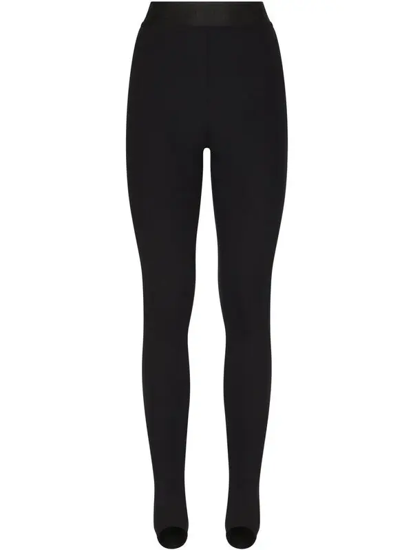 Dolce & Gabbana Technical Jersey Leggings With Branded Elastic