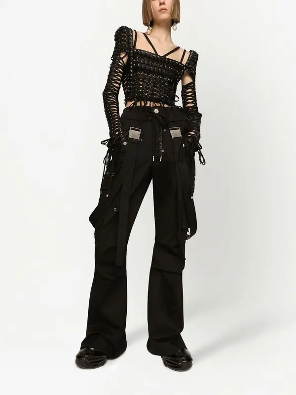 Dolce & Gabbana Lace-up Bustier Blouse