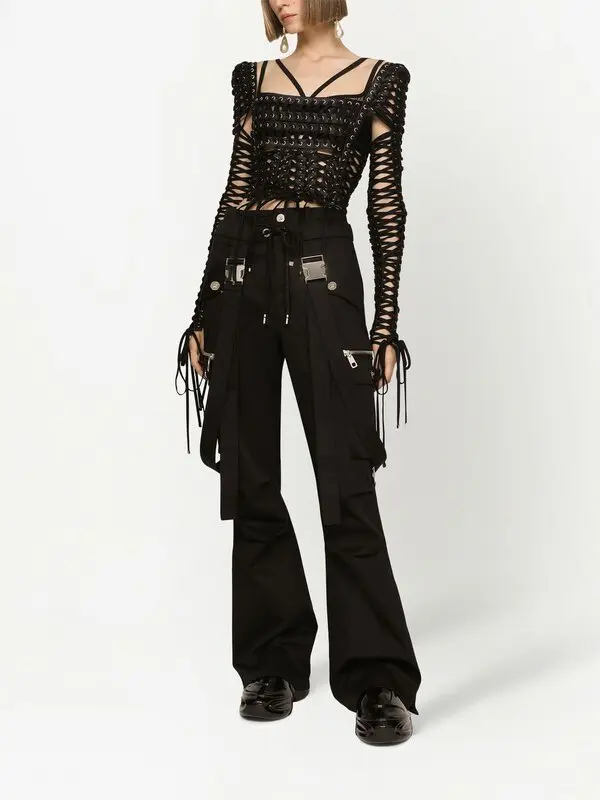 Dolce & Gabbana Lace-up Bustier Blouse