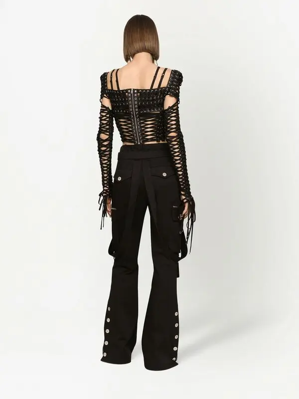 Dolce & Gabbana Lace-up Bustier Blouse