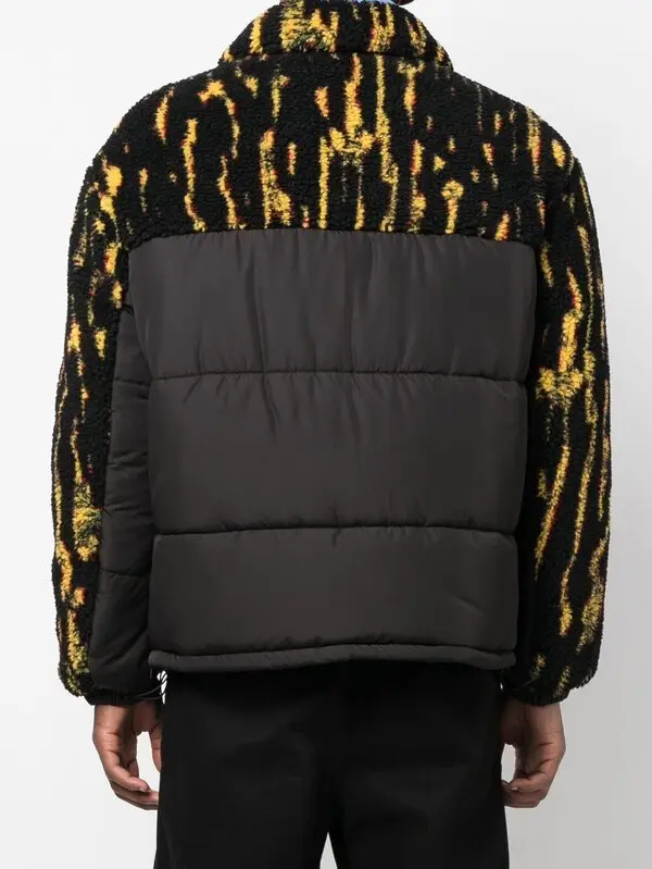 AMBUSH Abstract-print Panelled Jacket - Black