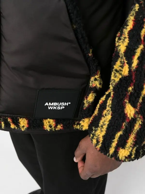 AMBUSH Abstract-print Panelled Jacket - Black