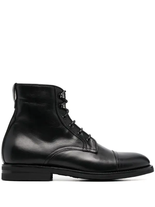 SCAROSSO Paola Lace-up Ankle Boots - Black