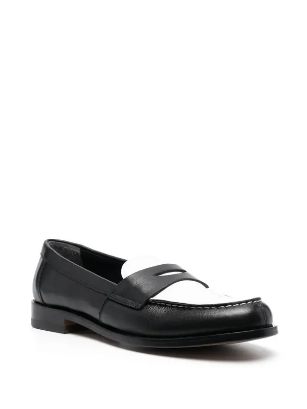SCAROSSO Two-tone Loafers - Black