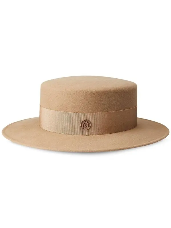 MAISON MICHEL Kiki Canotier Hat - Neutrals
