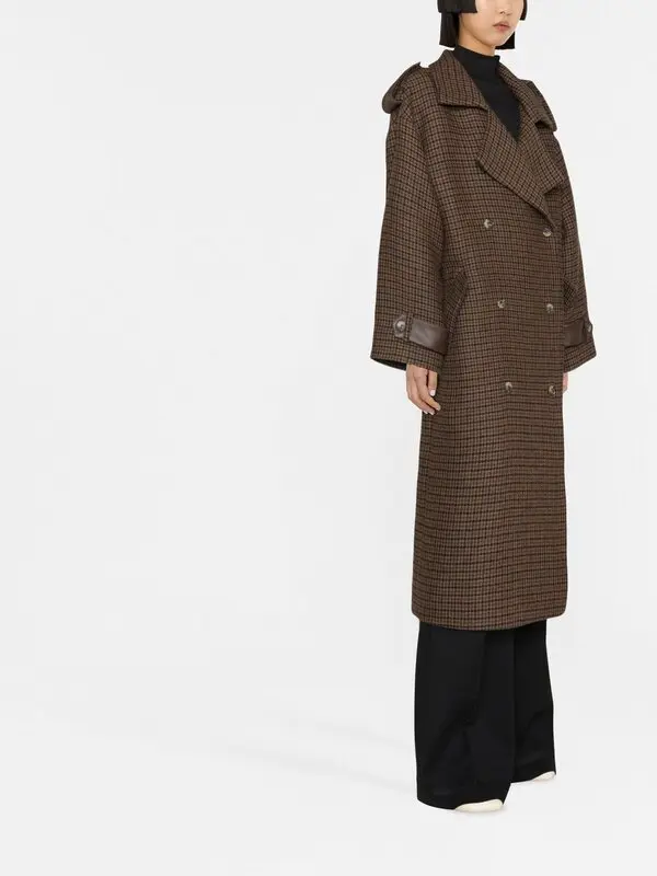 THE MANNEI Houndstooth Wool-blend Coat
