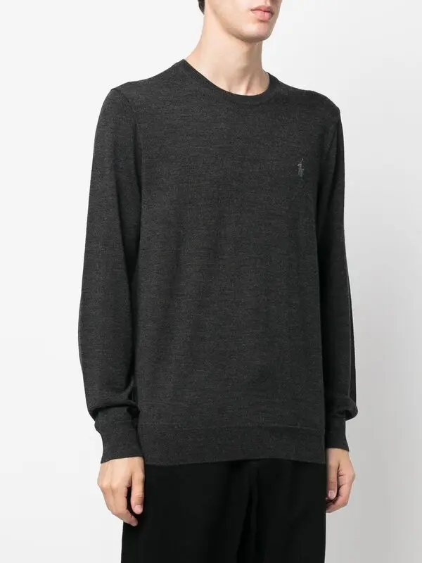 Polo Ralph Lauren Embroidered Knit Jumper - Grey