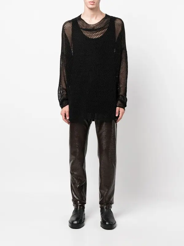 COURREGES High-shine Tapered Trousers