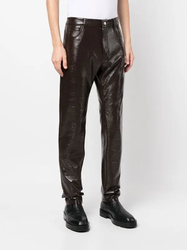 COURREGES High-shine Tapered Trousers