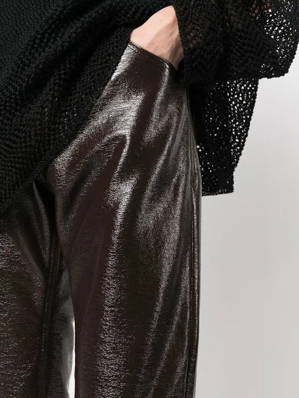 COURREGES High-shine Tapered Trousers
