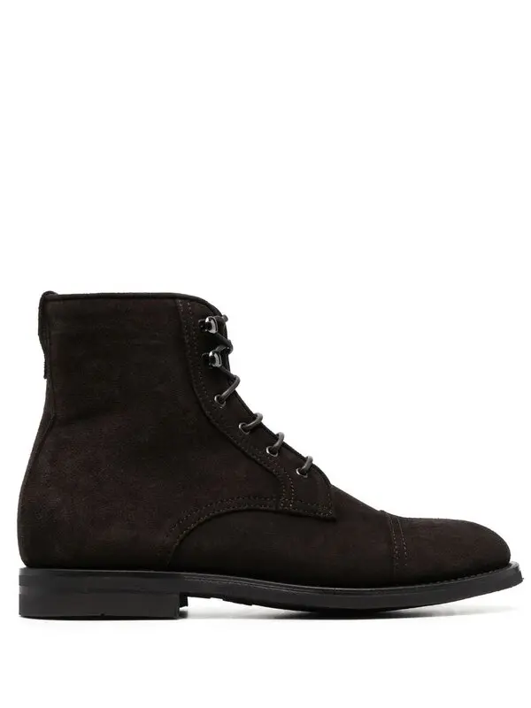 SCAROSSO Paola Lace-up Boots - Brown