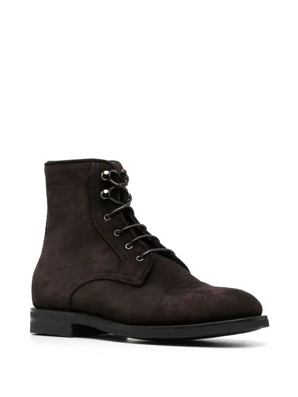 SCAROSSO Paola Lace-up Boots - Brown